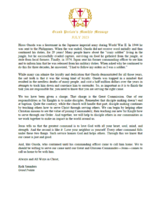 Devotions - Grand Commandery of Knights Templar of Virginia