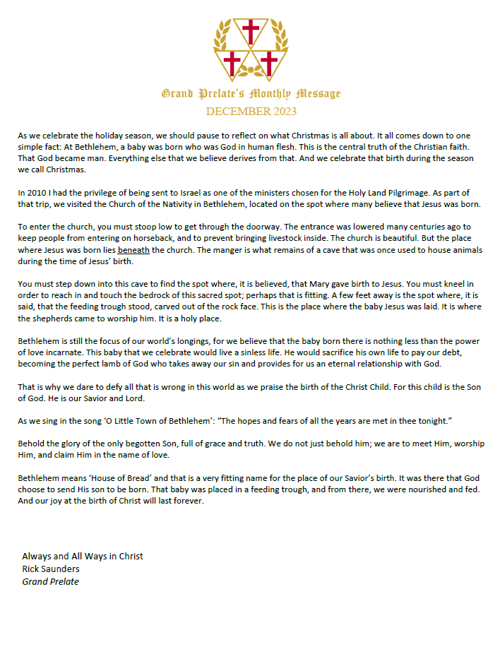 Devotions - Grand Commandery of Knights Templar of Virginia